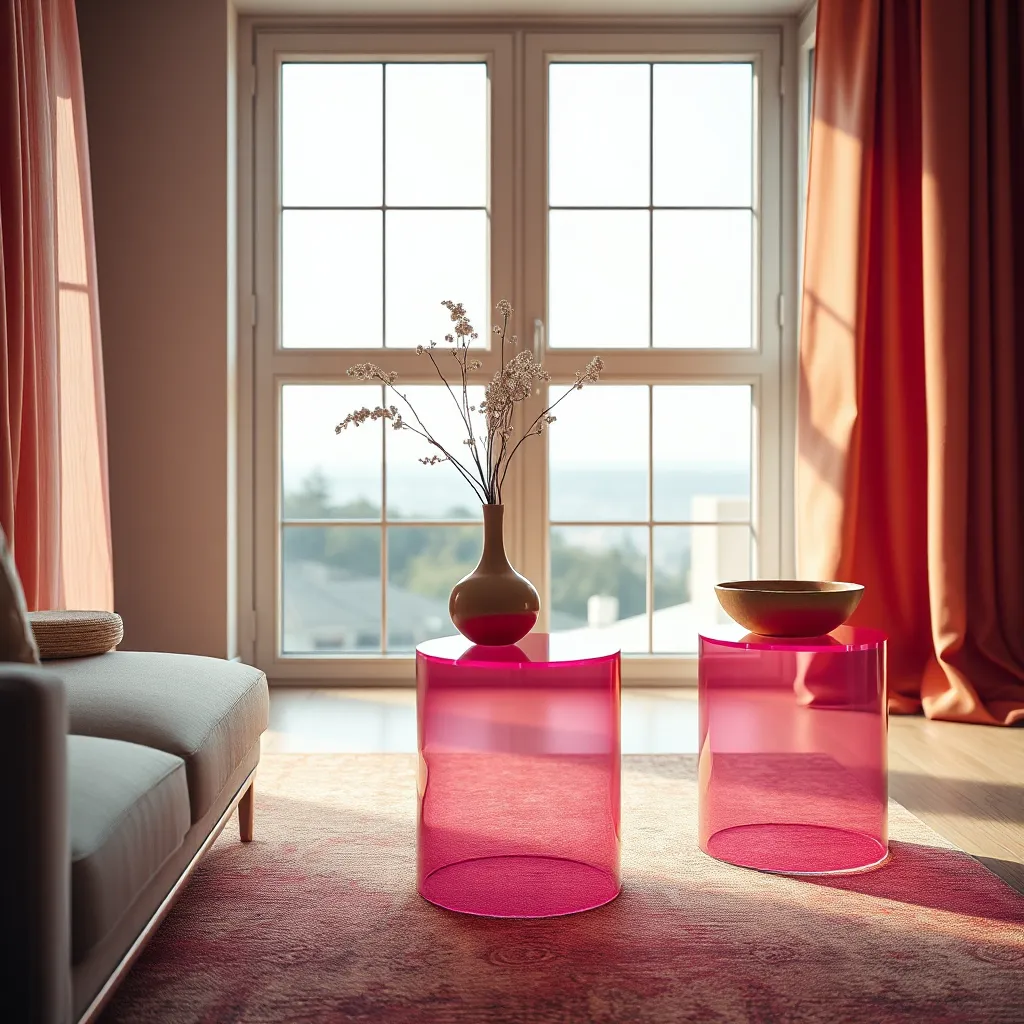 The Allure of Pink Acrylic Side Tables in Design