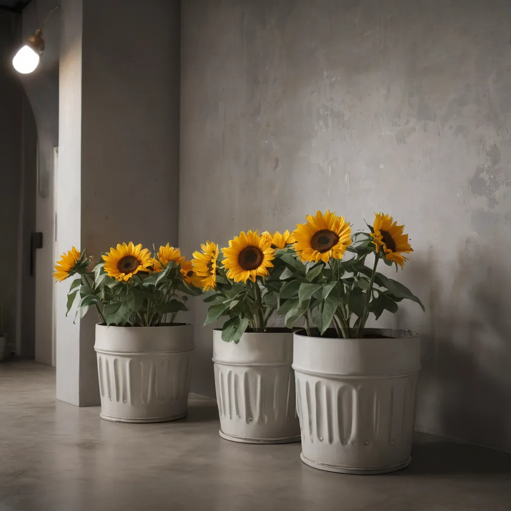 Sunflower Waste Baskets: A Sustainable Design Solution