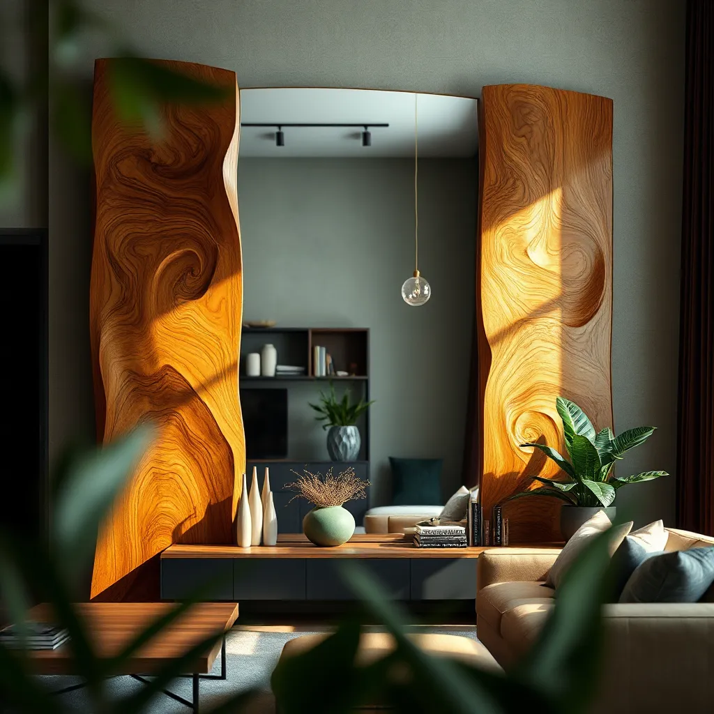 Exploring Giant Wood Mirrors in Interior Design